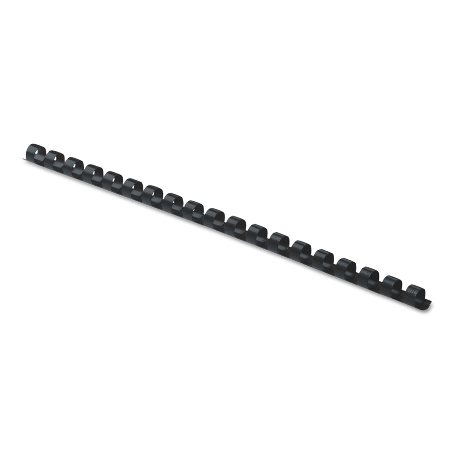 Schilling Supply | Plastic Comb Bindings 1/4" Blk 20sht 100/pk